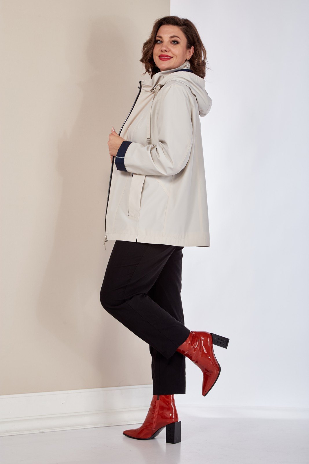 Куртка 2143 молочный Shetti купить в интернет магазине Велесмода